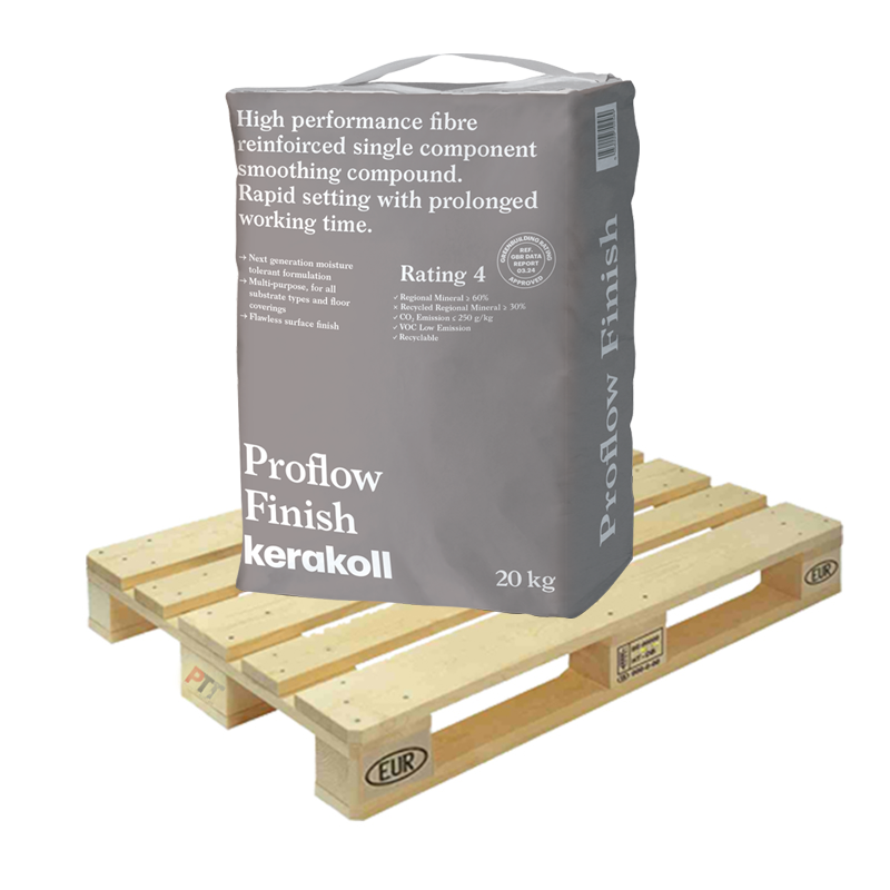 Kerakoll Proflow Finish Fibre Reinforced Smoothing Compound 20kg Half Pallet (24 Bags Tail Lift ...